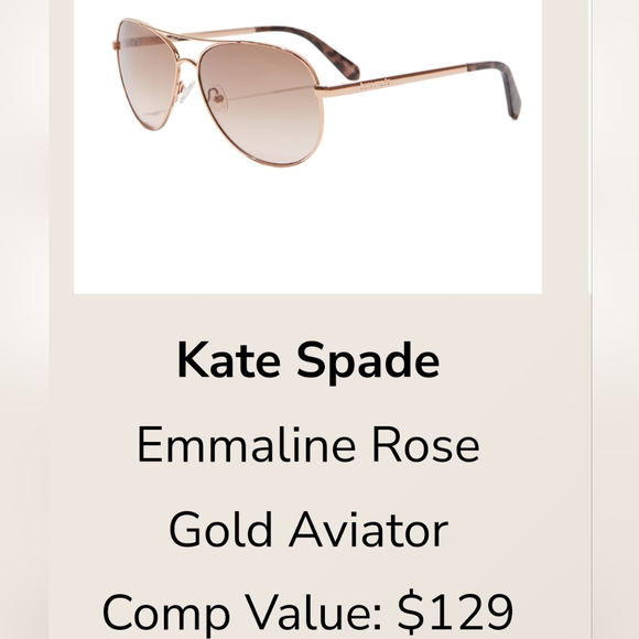 kate spade | Accessories | Kate Spade Emmaline Rose Gold Aviator | Poshmark